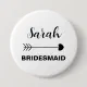 Elegant & Simple Custom Name Bridesmaid Button | Zazzle