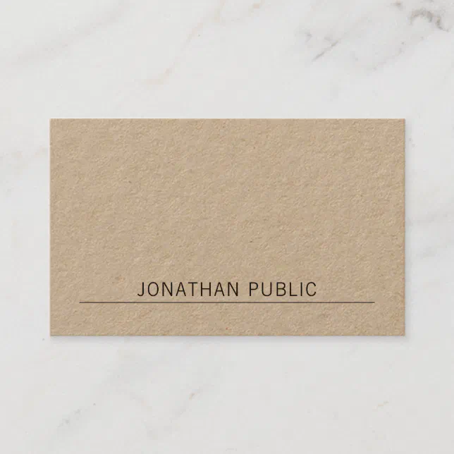 Elegant Simple Design Modern Plain Professional Business Card | Zazzle