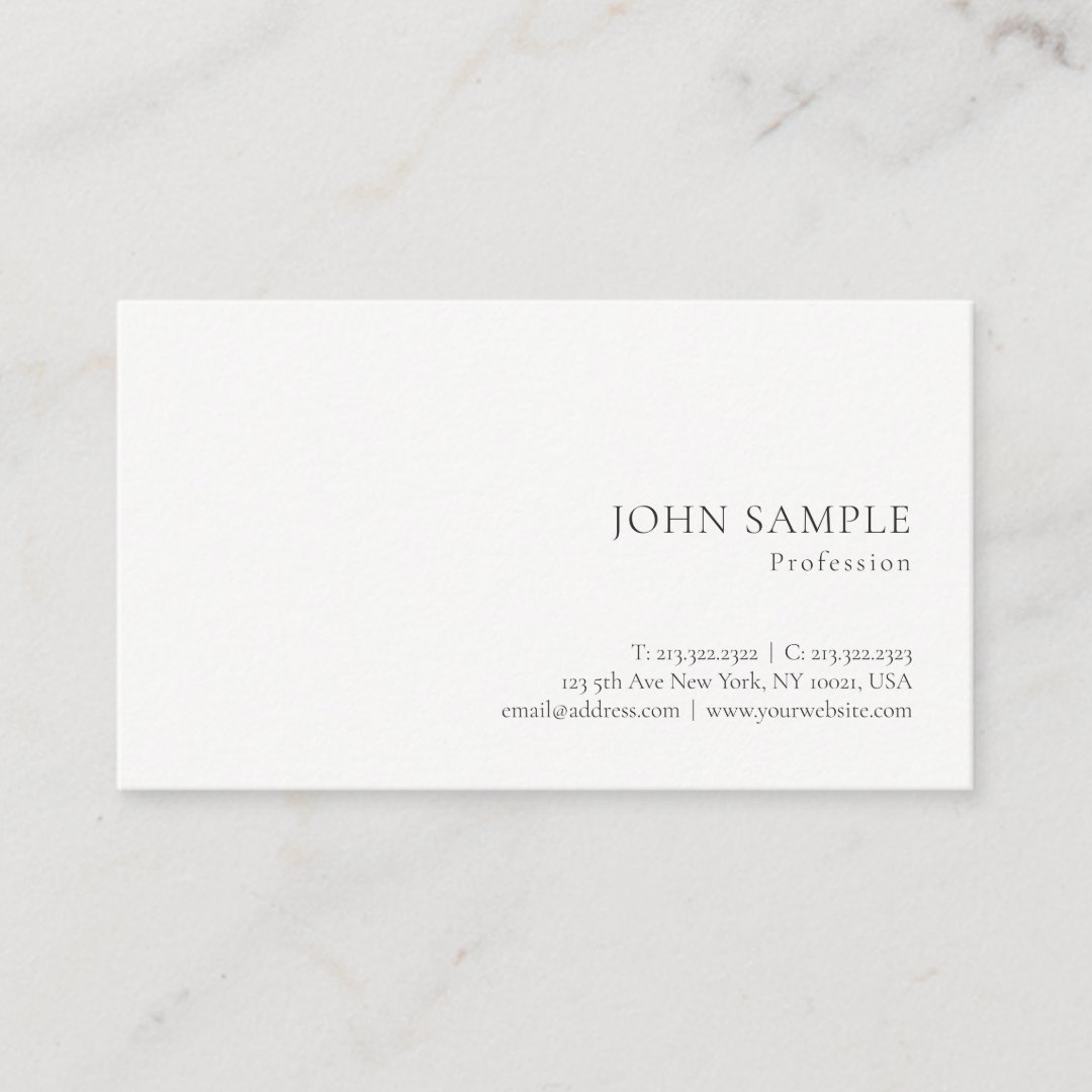 Elegant Simple Design Professional Chic Template Business Card | Zazzle