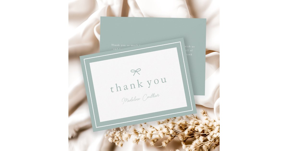 Elegant Simple Gender Neutral Baby Shower Thank You Card | Zazzle