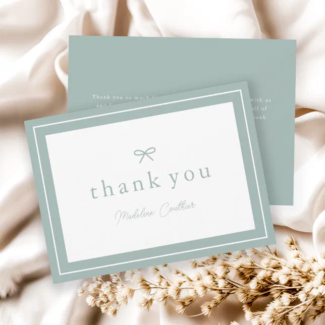 Elegant Simple Gender Neutral Baby Shower Thank You Card | Zazzle