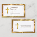Elegant Simple Gold Pastor Priest Business Card | Zazzle