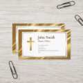 Elegant Simple Gold Pastor Priest Business Card | Zazzle