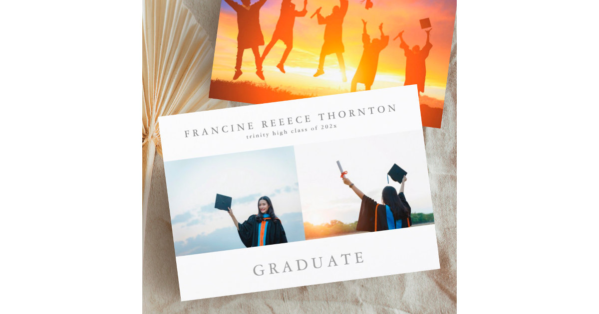 Elegant Simple Graduate High School Graduation Announcement | Zazzle