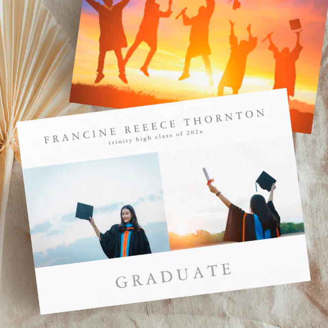 Elegant Simple Graduate High School Graduation Announcement | Zazzle