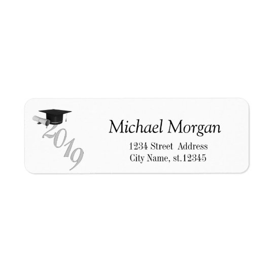 Elegant Simple Graduation Cap Label | Zazzle.com