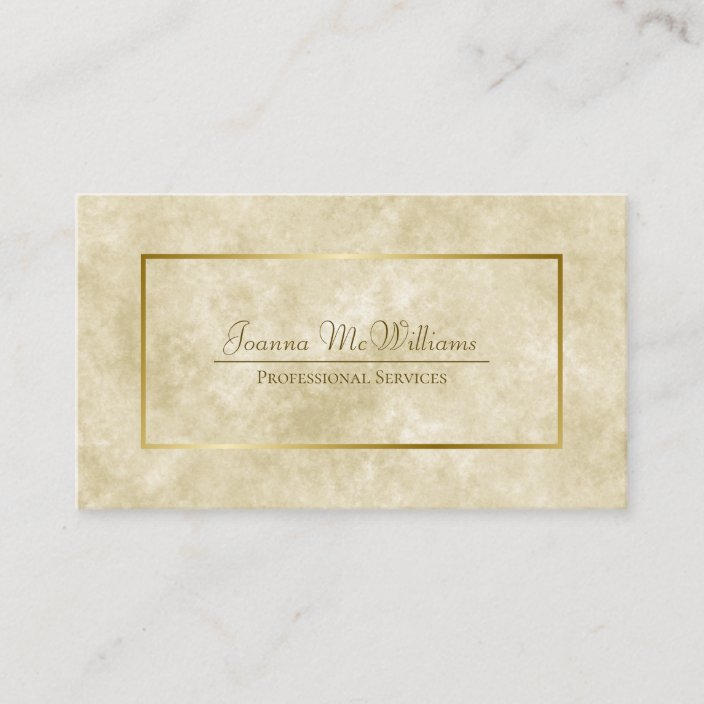 Elegant Simple Ivory & Gold Professional Business Card | Zazzle.com