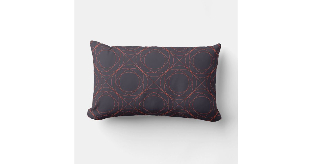 Elegant, simple, lively, modern line pattern art lumbar pillow | Zazzle