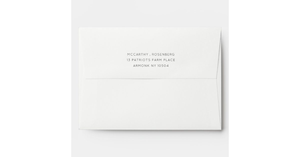 Elegant Simple Minimal Kraft Return Address Envelope | Zazzle