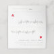 Elegant Simple Minimal Red Heart Script Wedding Place Card | Zazzle