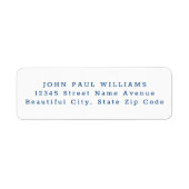 Elegant Simple Minimalist Professional Navy Blue Label | Zazzle