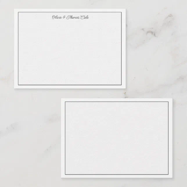 Elegant Simple Minimalist Stucco Wedding Couple Note Card | Zazzle