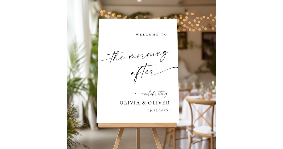 Elegant Simple Minimalist Welcome Farewell Brunch Foam Board | Zazzle