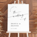 Elegant Simple Minimalist Welcome Wedding Foam Board | Zazzle