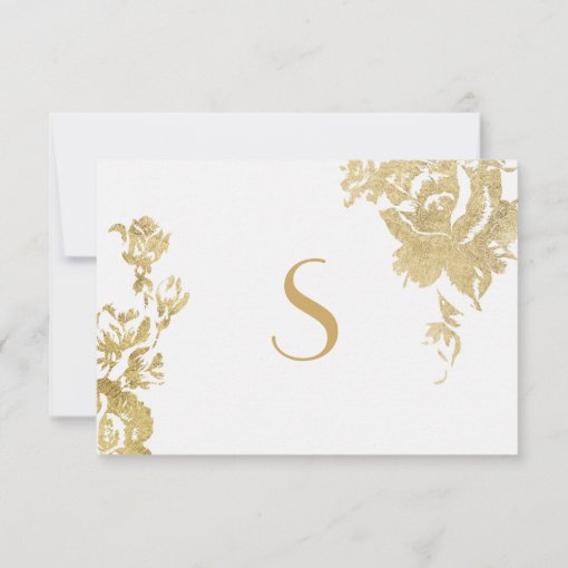 Elegant Simple Modern Floral Gold Table Number | Zazzle
