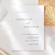 Elegant Simple Modern White Wedding Invitation | Zazzle