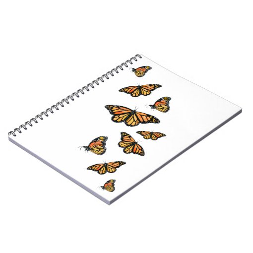 Elegant simple monarch butterfly notebook | Zazzle