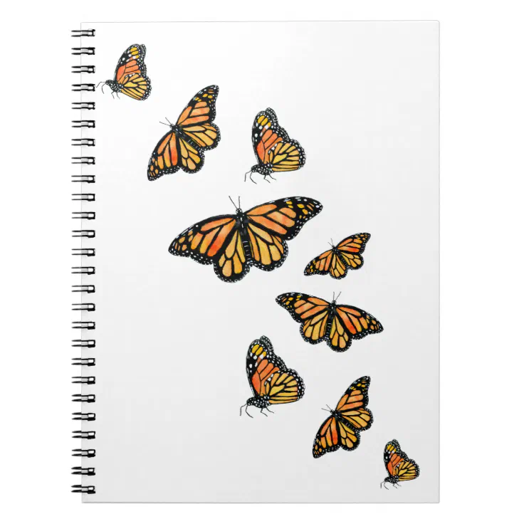Elegant simple monarch butterfly notebook | Zazzle