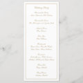 Elegant Simple Monogram Formal Gold Wedding Program | Zazzle