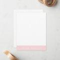 Elegant Simple Overlay Light Pink Name Note Card | Zazzle