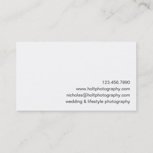 Elegant Simple Photo Photographer Photography Business Card | Zazzle