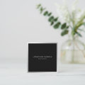 Elegant Simple Plain Modern Silver Professional Square Business Card ...