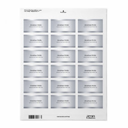 Elegant Simple Professional Silver Template Modern Label | Zazzle