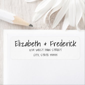 Elegant Simple Return Label | Zazzle