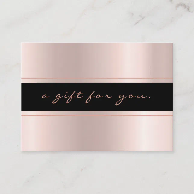 Elegant Simple Rose Gold Ombre Discount Card | Zazzle