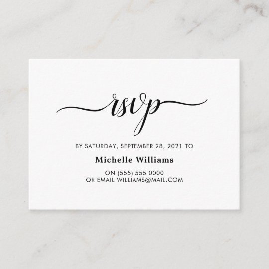 Elegant Simple RSVP Enclosure | Zazzle.com