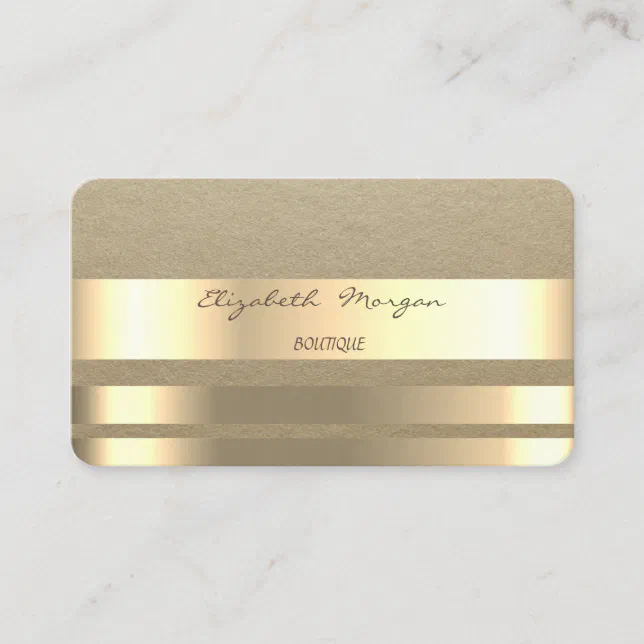 Elegant Simple,Rustic,Kraft Striped Business Card | Zazzle