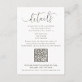 Elegant Simple Script Details Brown | QR Code Enclosure Card | Zazzle