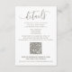 Elegant Simple Script Details Brown | QR Code Enclosure Card | Zazzle