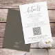 Elegant Simple Script Details Brown | QR Code Enclosure Card | Zazzle