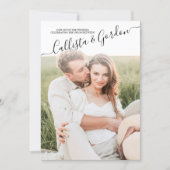 Elegant Simple Scripted Photo Collage Wedding Invitation | Zazzle