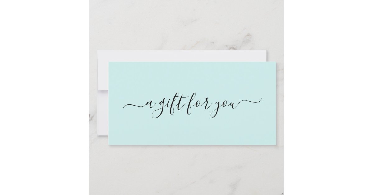 Elegant Simple Spa Teal Turquoise Gift Certificate | Zazzle