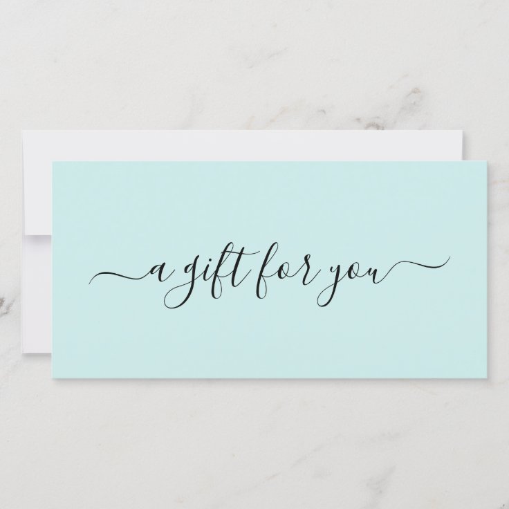 Elegant Simple Spa Teal Turquoise Gift Certificate | Zazzle