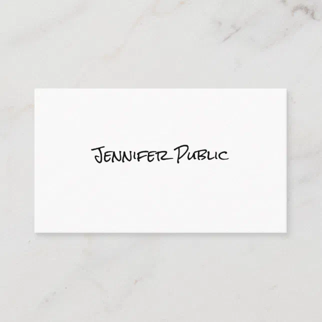 Elegant Simple Template Handwritten Script Modern Business Card | Zazzle