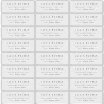 Elegant simple transparent return address label | Zazzle