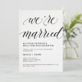 Elegant Simple Typography Post Wedding Ceremony Invitation | Zazzle