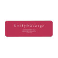 Elegant Simple Viva Magenta Modern Return Address Label | Zazzle