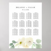 Elegant Simple Watercolor Seating Chart Poster | Zazzle