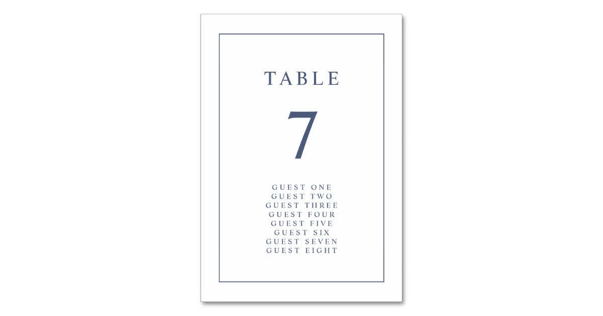 Elegant Simple Wedding Table Number | Zazzle