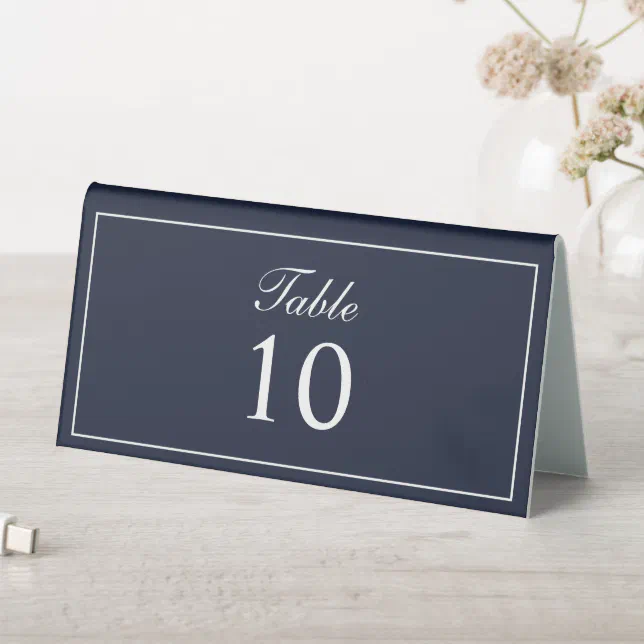 Elegant Simple Wedding Table Tent Sign | Zazzle