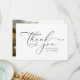 Elegant Simple Wedding Thank You Script Photo | Zazzle