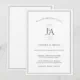 Elegant Simple White Classic Initials Wedding Invitation | Zazzle