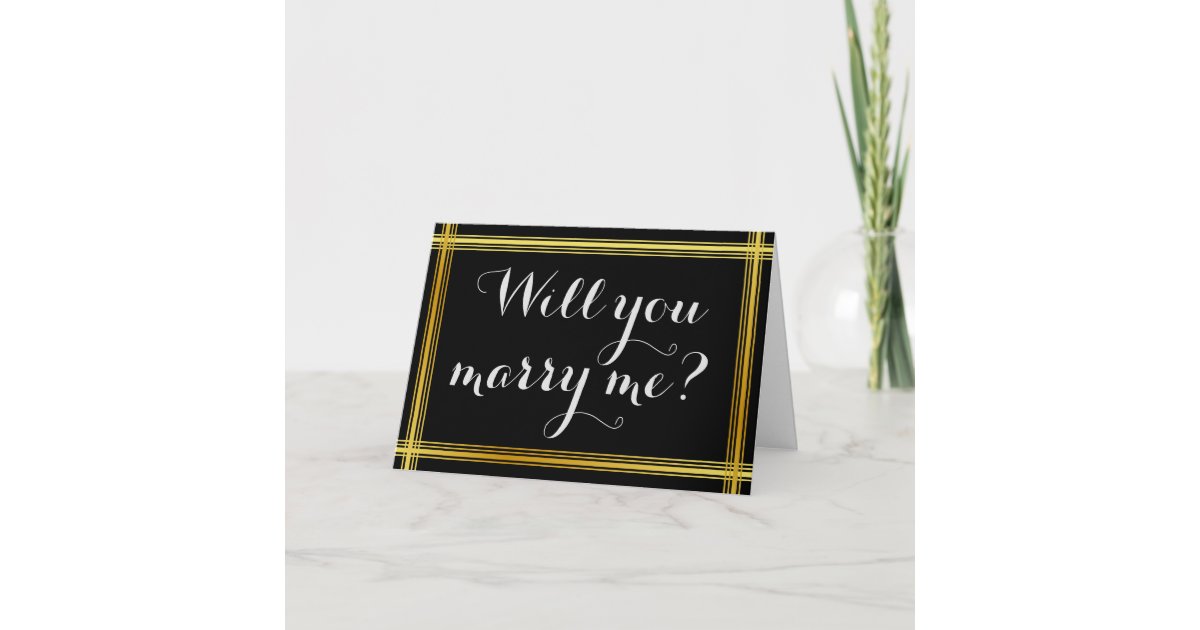 Elegant & Simple "Will you marry me?" Card | Zazzle