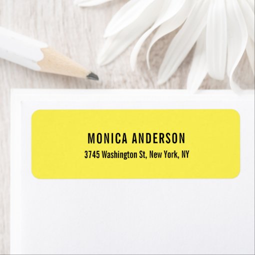 Elegant Simple Yellow Unique Original Professional Label | Zazzle