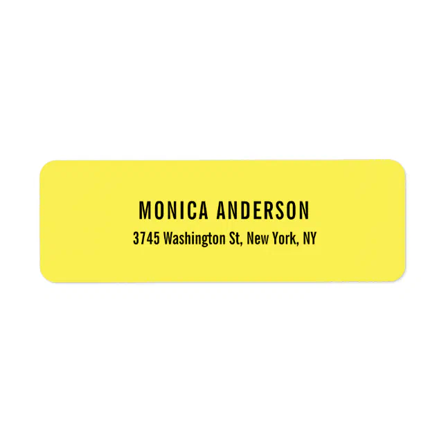 Elegant Simple Yellow Unique Original Professional Label | Zazzle