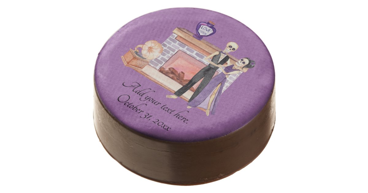 Elegant Skeleton Couple Dipped Oreos | Zazzle